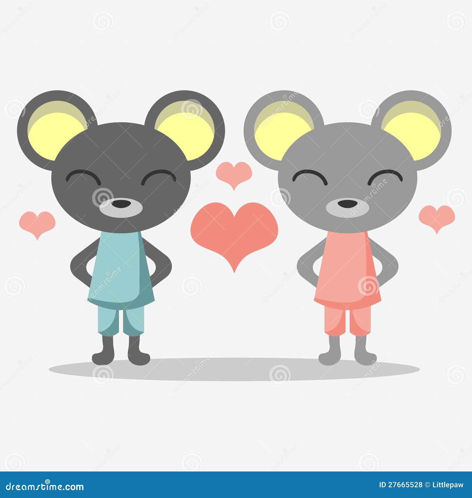 Ratos bonitos no amor ilustração do vetor. Ilustração de valentina ...