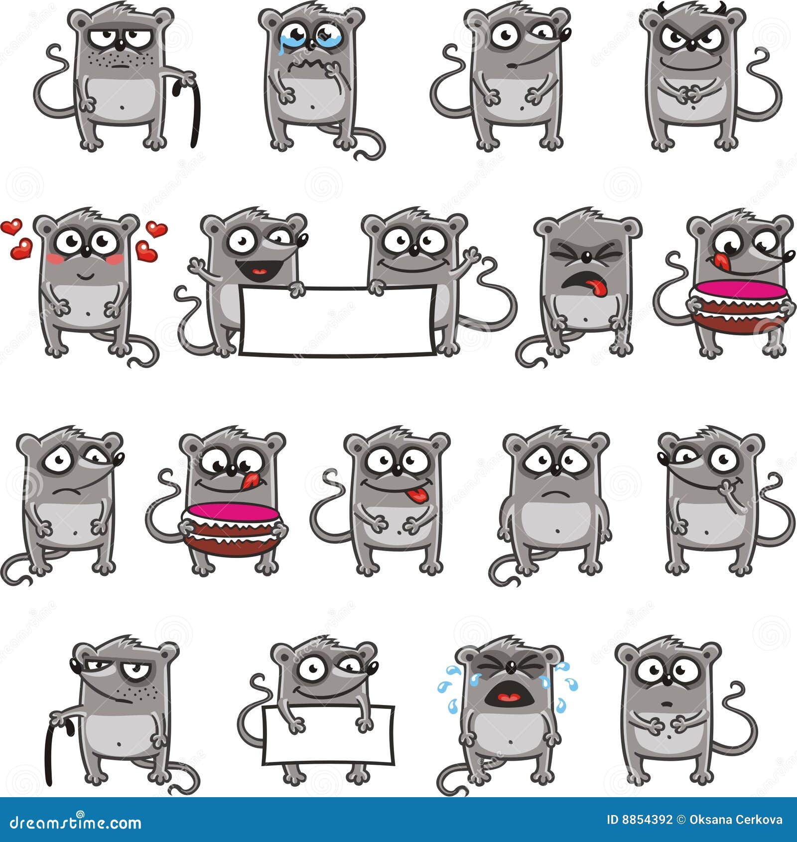 Ratos engraçados (3) ilustração do vetor. Ilustração de animal - 8854392