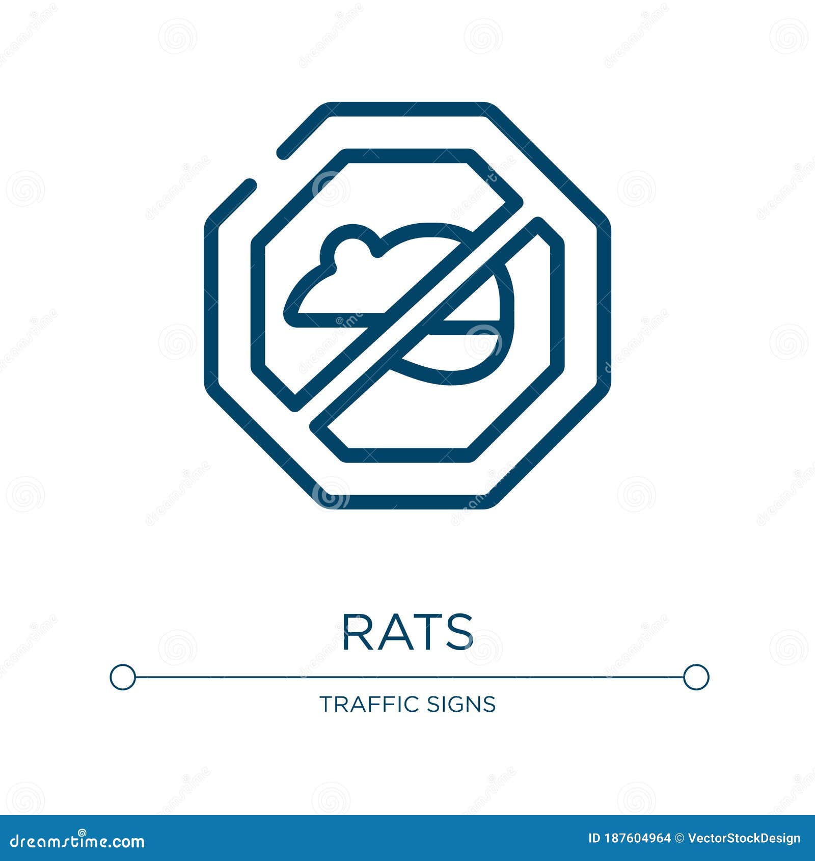 Rats Icon. Linear Vector Illustration from Signals & Prohitibions ...
