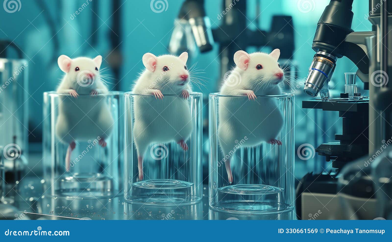 Rats are Shown in an Experiment Lab Setting. Generative AI Stock ...