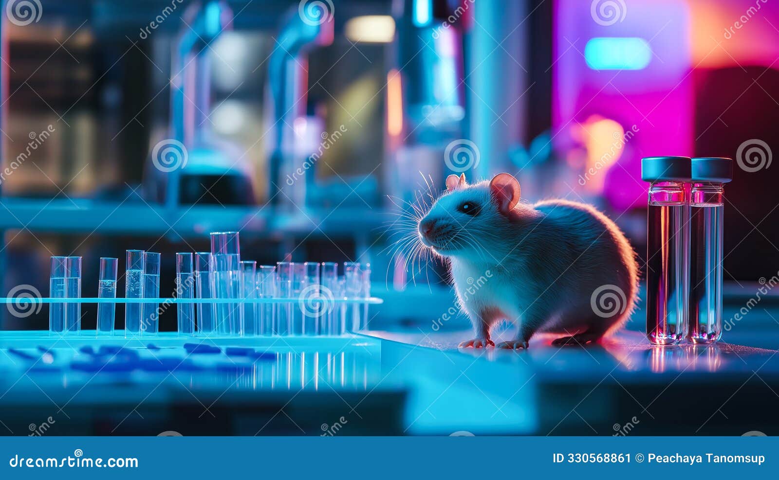 Rats are Shown in an Experiment Lab Setting. Generative AI Stock ...