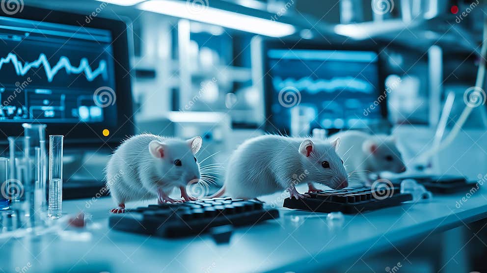Rats are Shown in an Experiment Lab Setting. Generative AI Stock ...