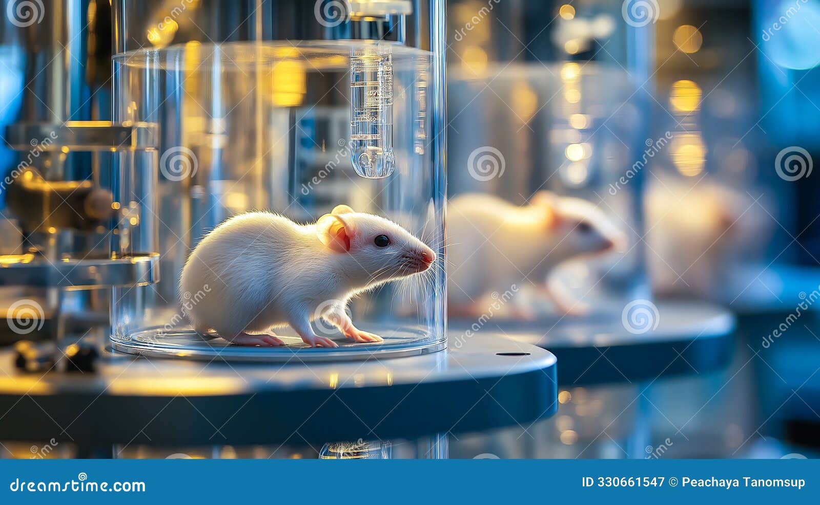Rats are Shown in an Experiment Lab Setting. Generative AI Stock ...