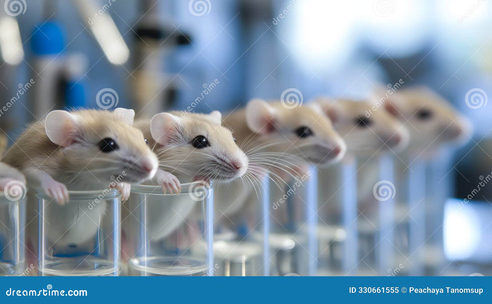 Rats are Shown in an Experiment Lab Setting. Generative AI Stock ...