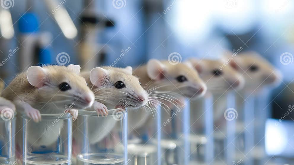 Rats are Shown in an Experiment Lab Setting. Generative AI Stock ...