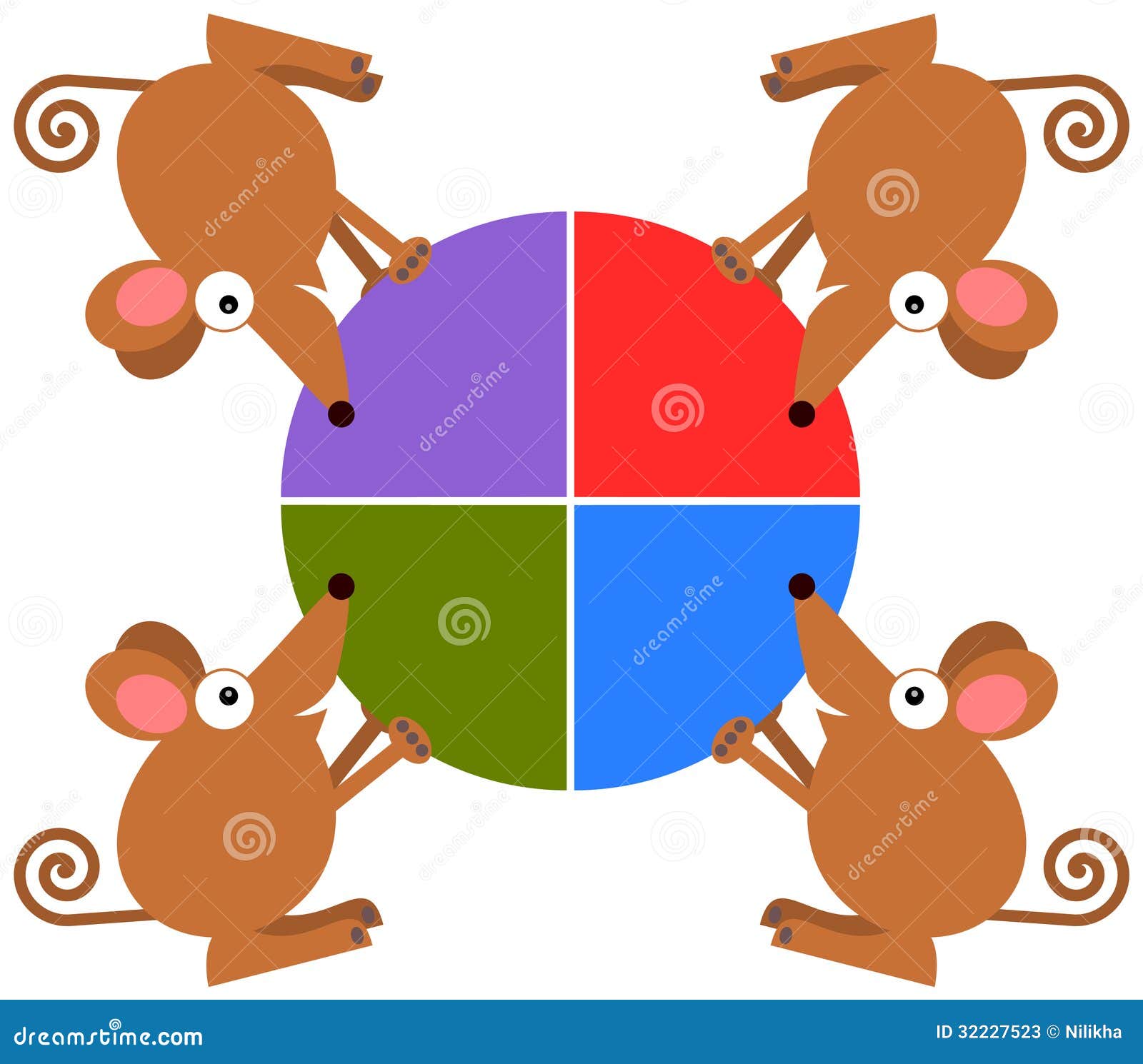 Rats slice stock illustration. Illustration of teamwork - 32227523