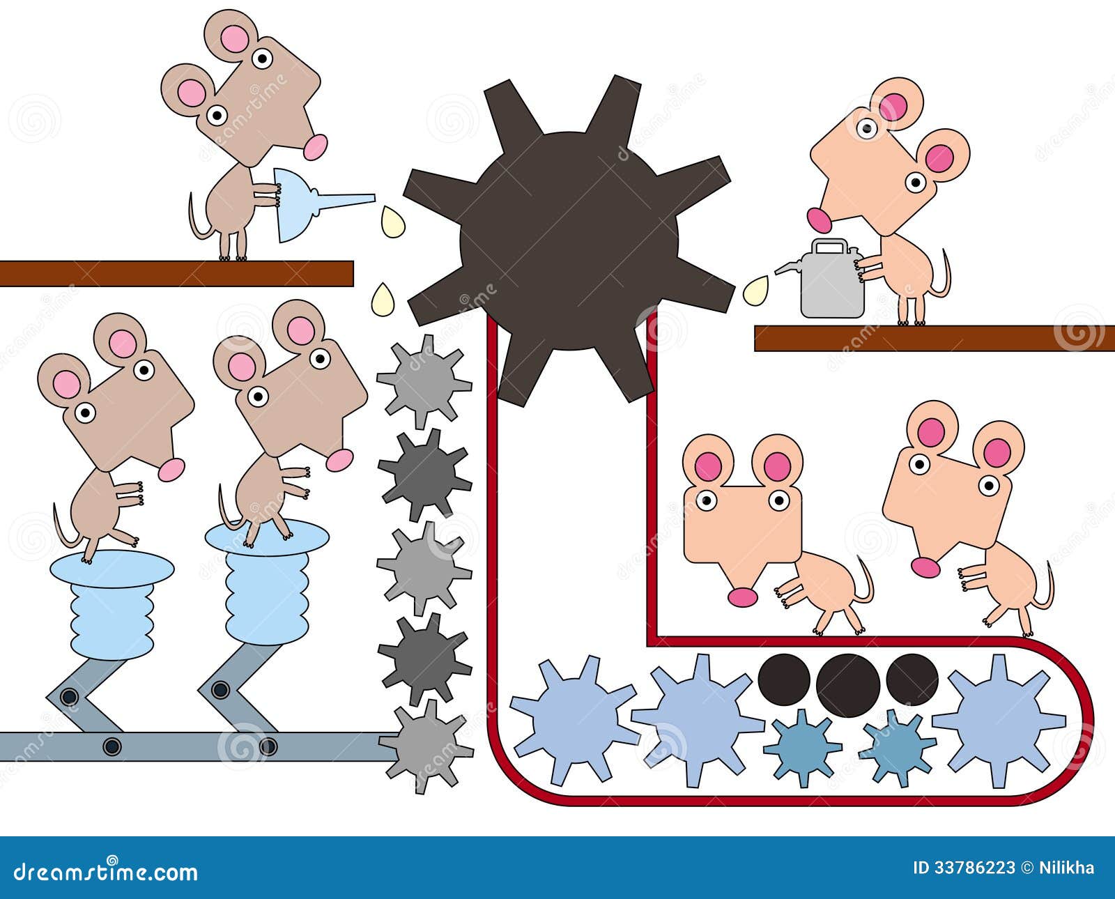 Rats work stock illustration. Illustration of mouse, cooperation - 33786223