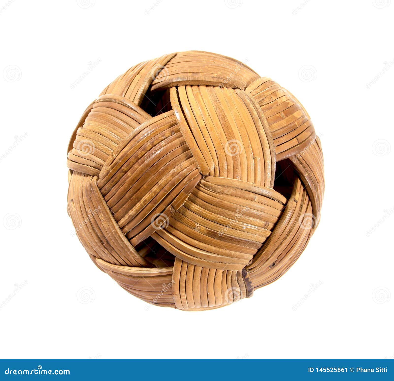Rattan Ball Isolated on White Background. Rattan Ball Stock Image ...
