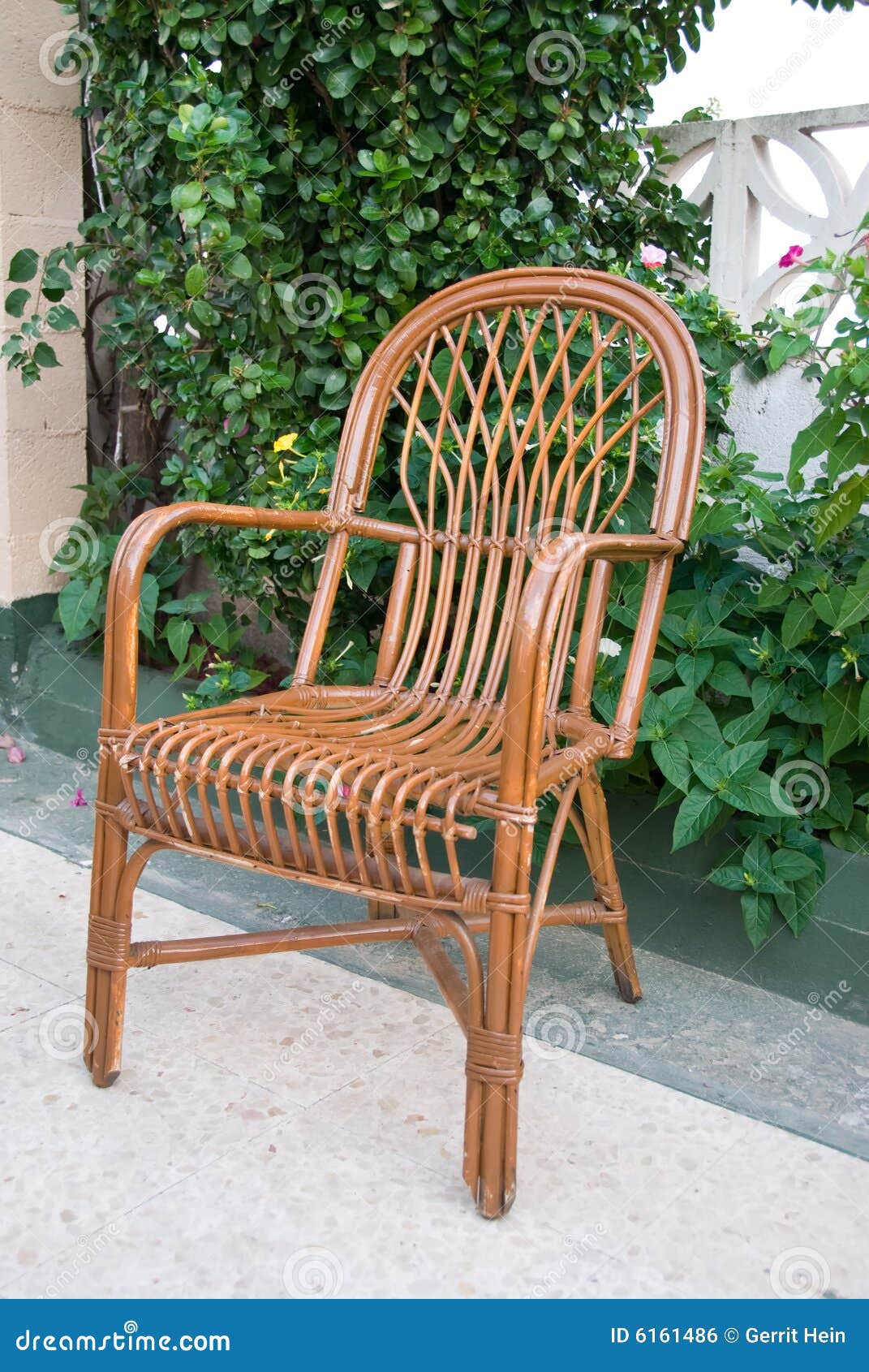 Rattan chair stock photo. Image of holiday, stone, leaves - 6161486