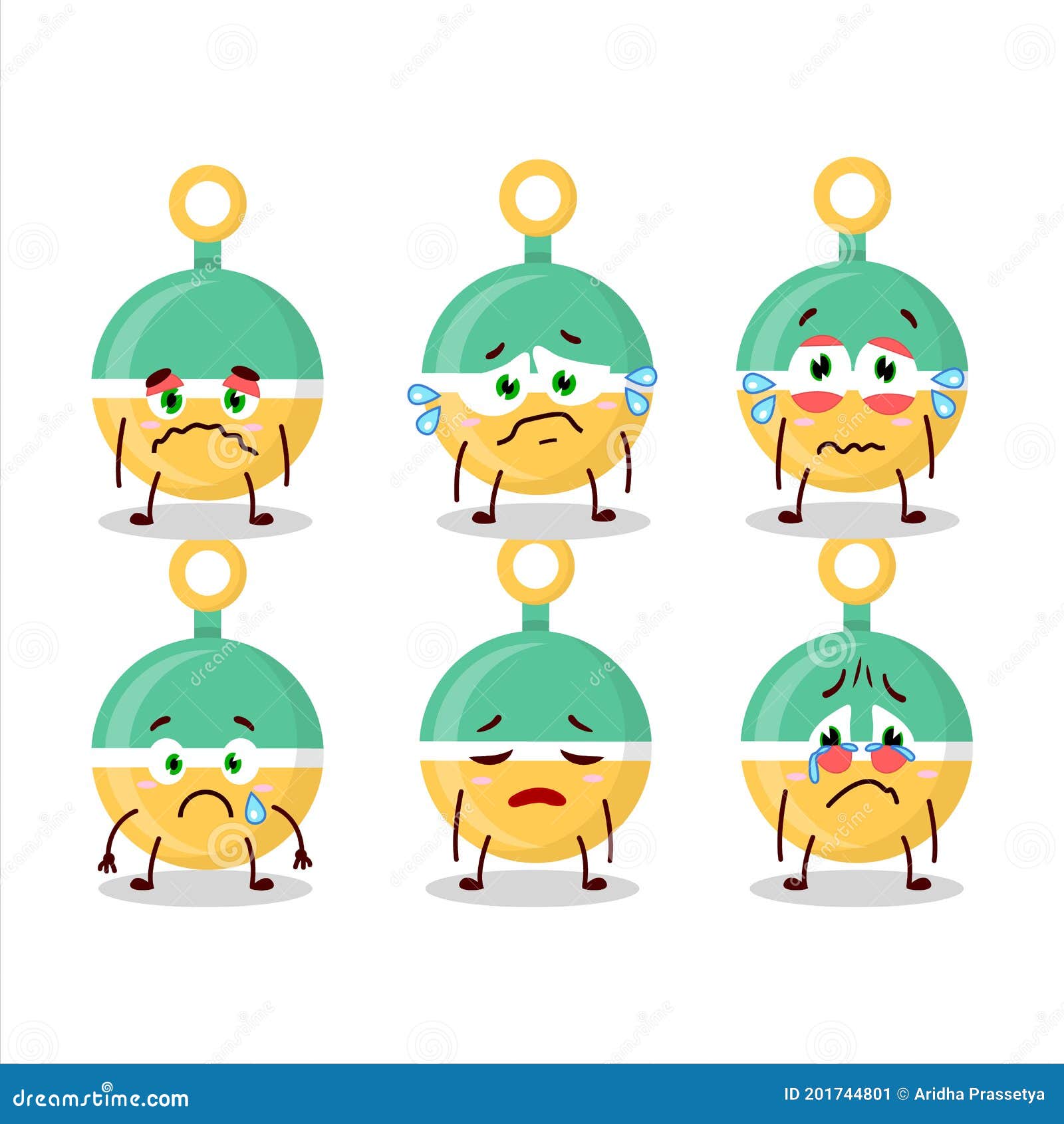 Rattle Cartoon in Character with Sad Expression Stock Vector ...