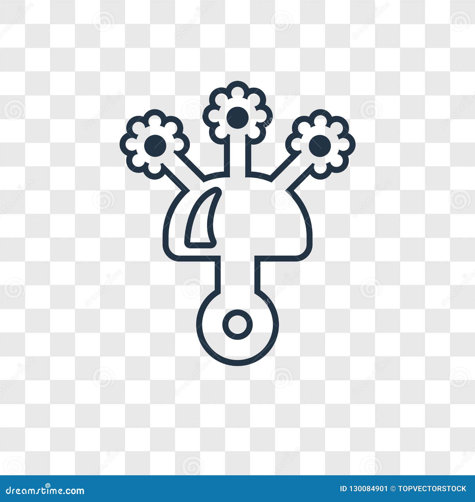 Rattle Concept Vector Linear Icon Isolated on Transparent Background ...