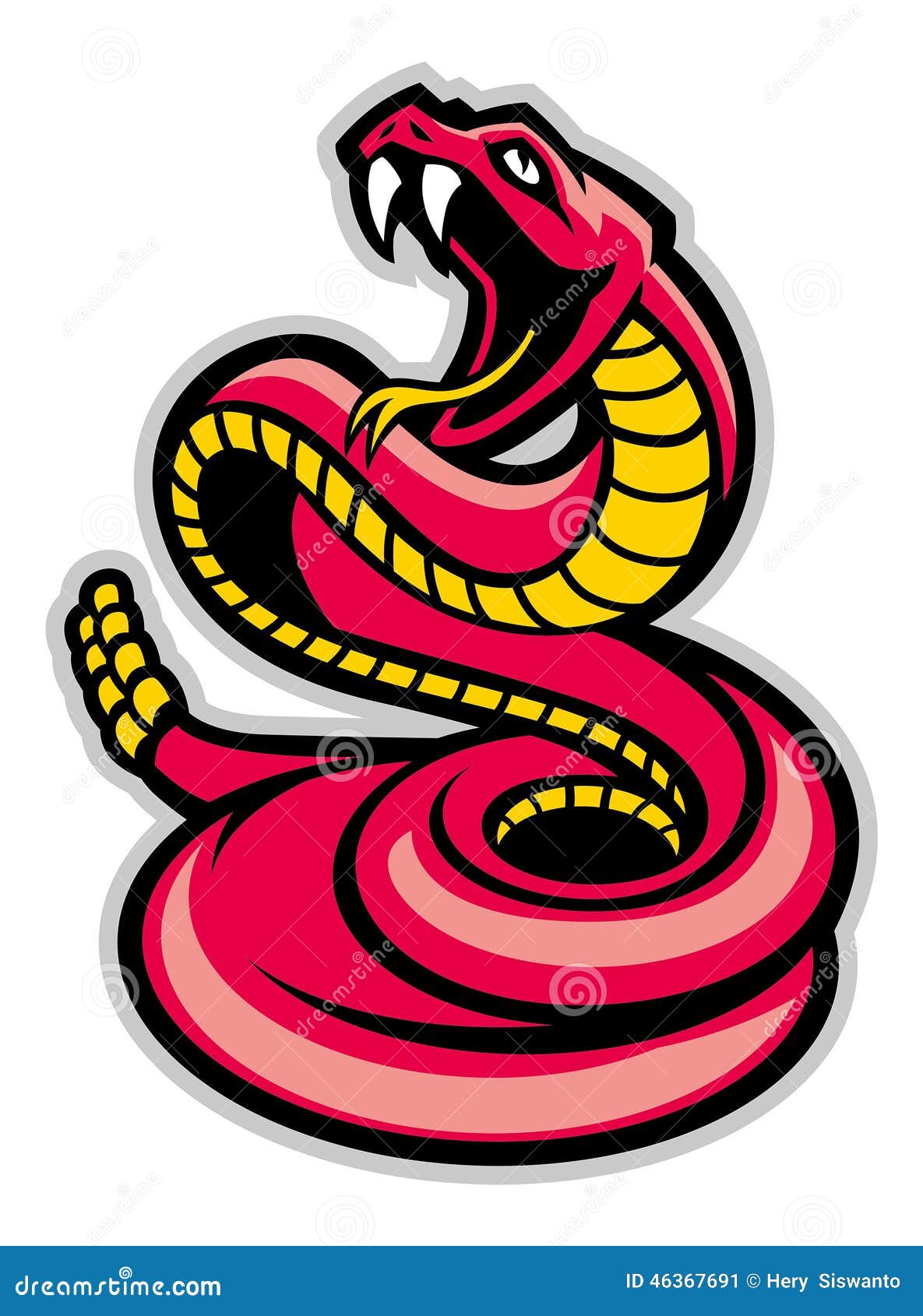 Snake Mascot Logo Design Vector With A Modern Color Concept And Badge ...