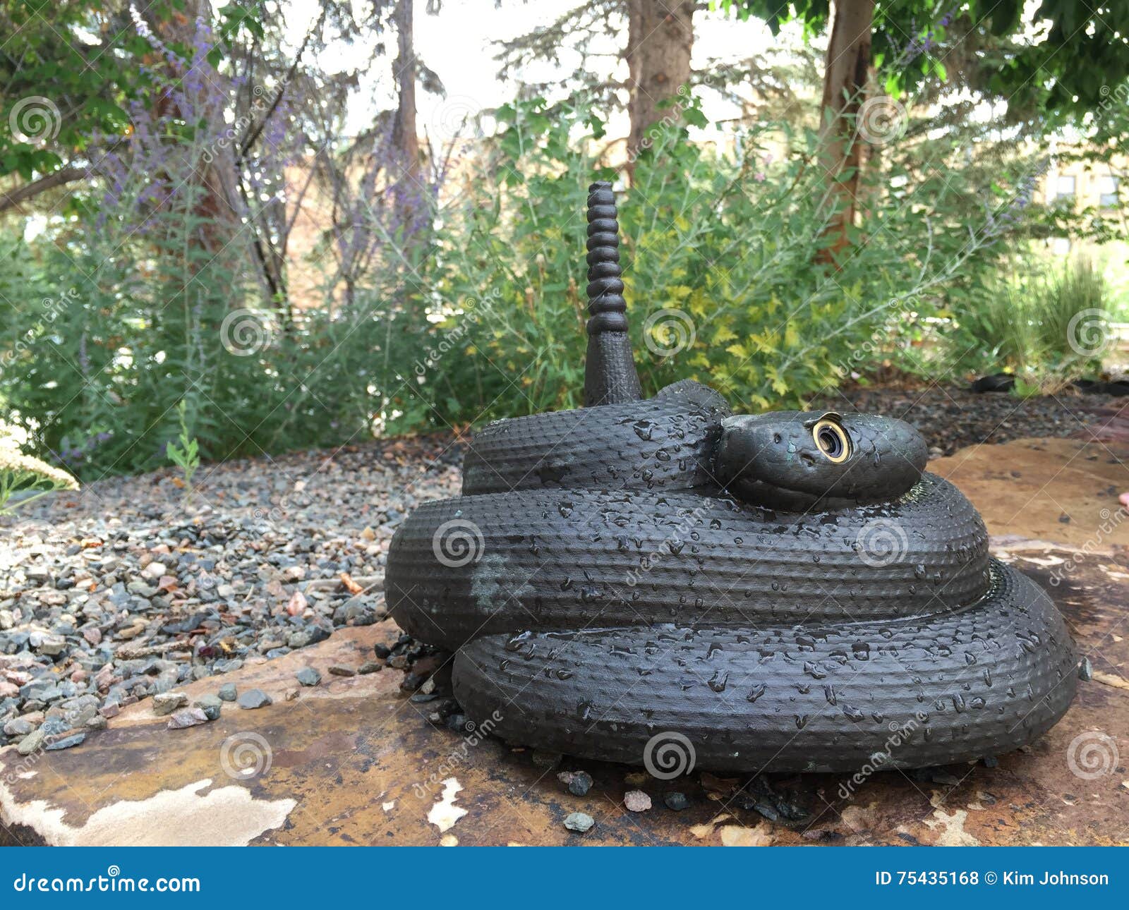 Rattlesnake Statue stock photo. Image of outdoor, rattlesnake - 75435168