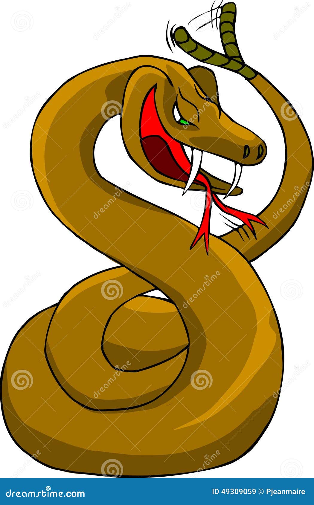 Rattlesnake - vector stock vector. Illustration of ready - 49309059