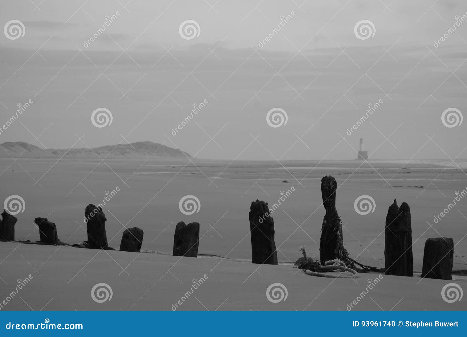 RattrayWreck and Lighthouse Stock Photo - Image of coast, ship: 93961740