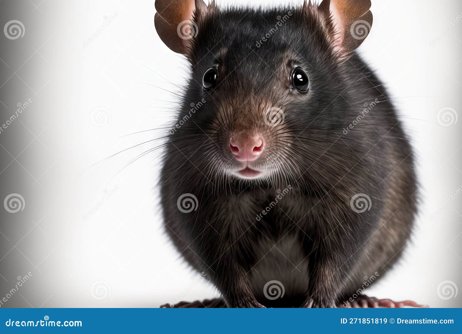 Black Rat, Rattus Rattus, In Front Of White Background. Generative Ai ...