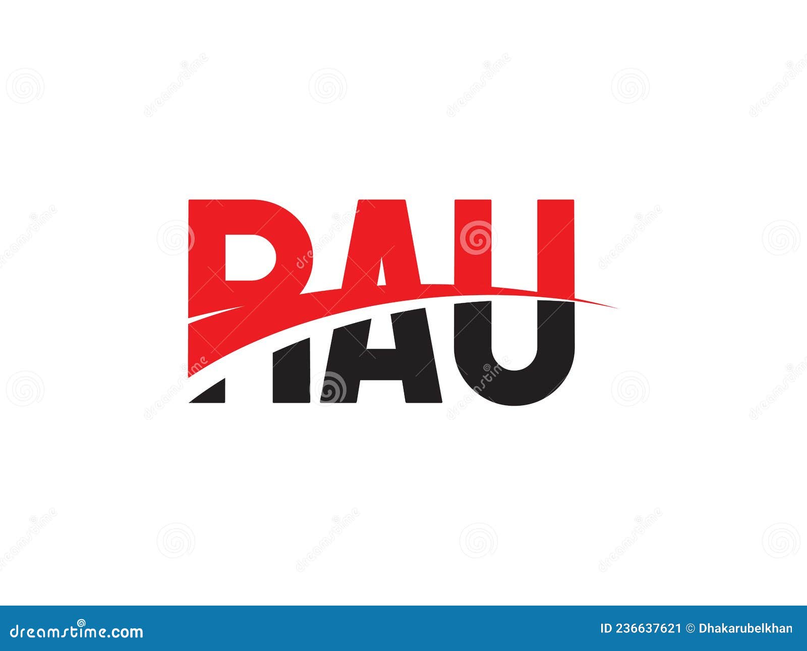 RAU Letter Initial Logo Design Vector Illustration Stock Vector ...