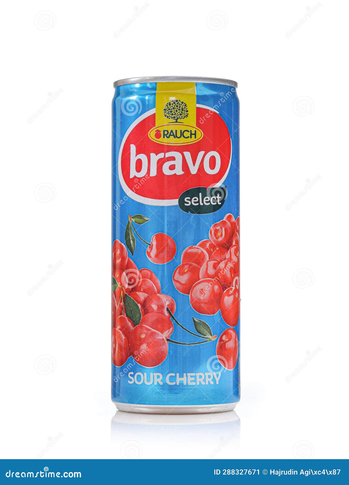 Rauch Bravo Select Blueberry Flavour Juice Can Isolated on White ...