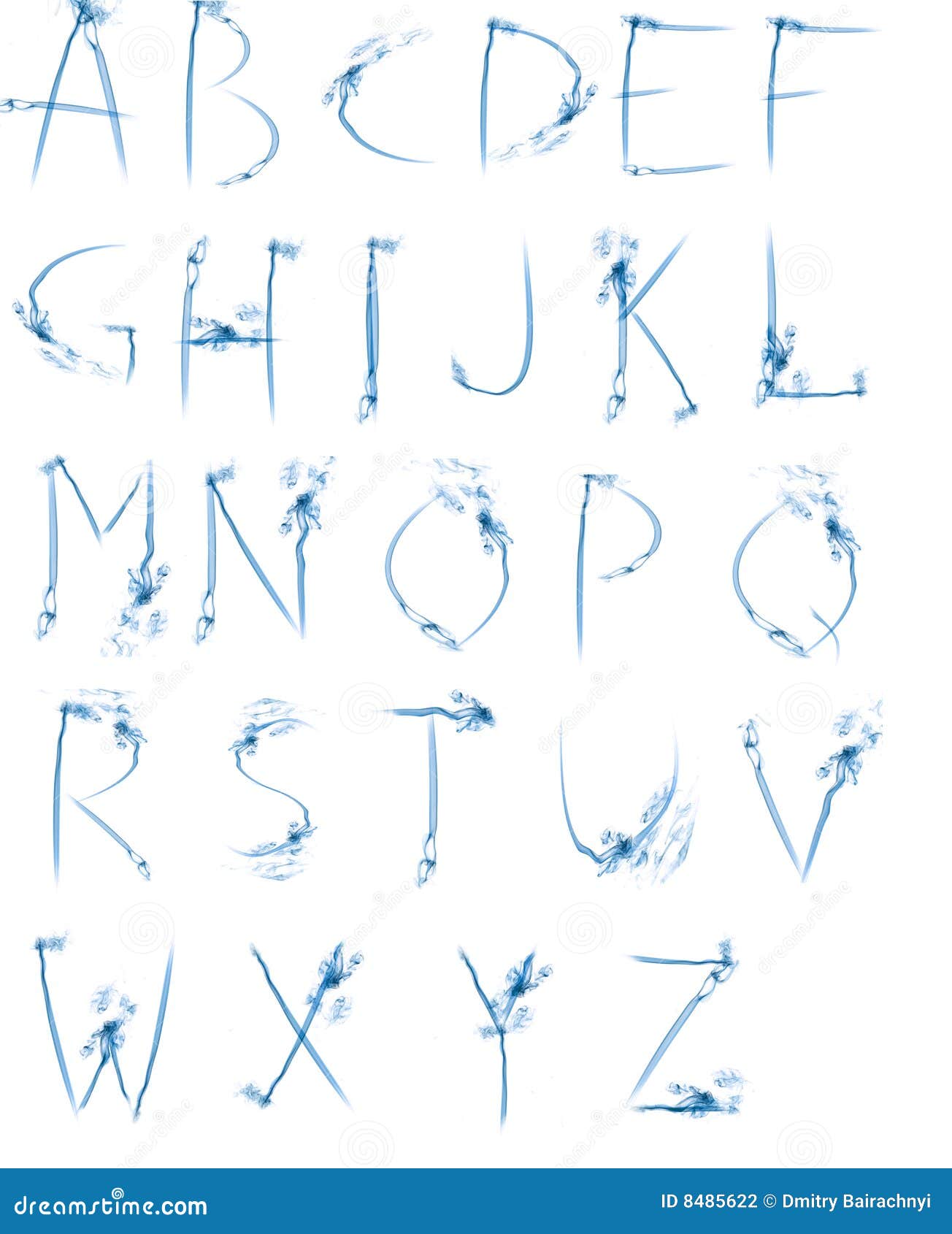 Rauchalphabet stock abbildung. Illustration von messwert - 8485622