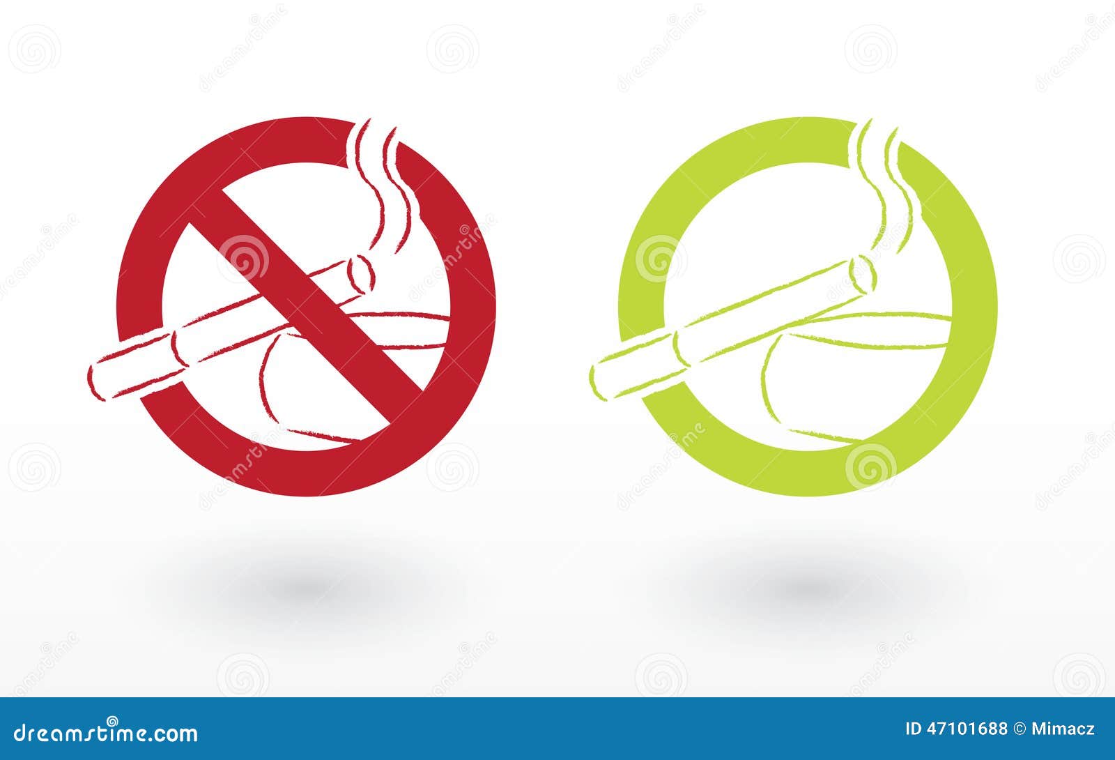 Rauchen Erlaubt Und Nichtraucher Vektor Abbildung - Illustration von ...