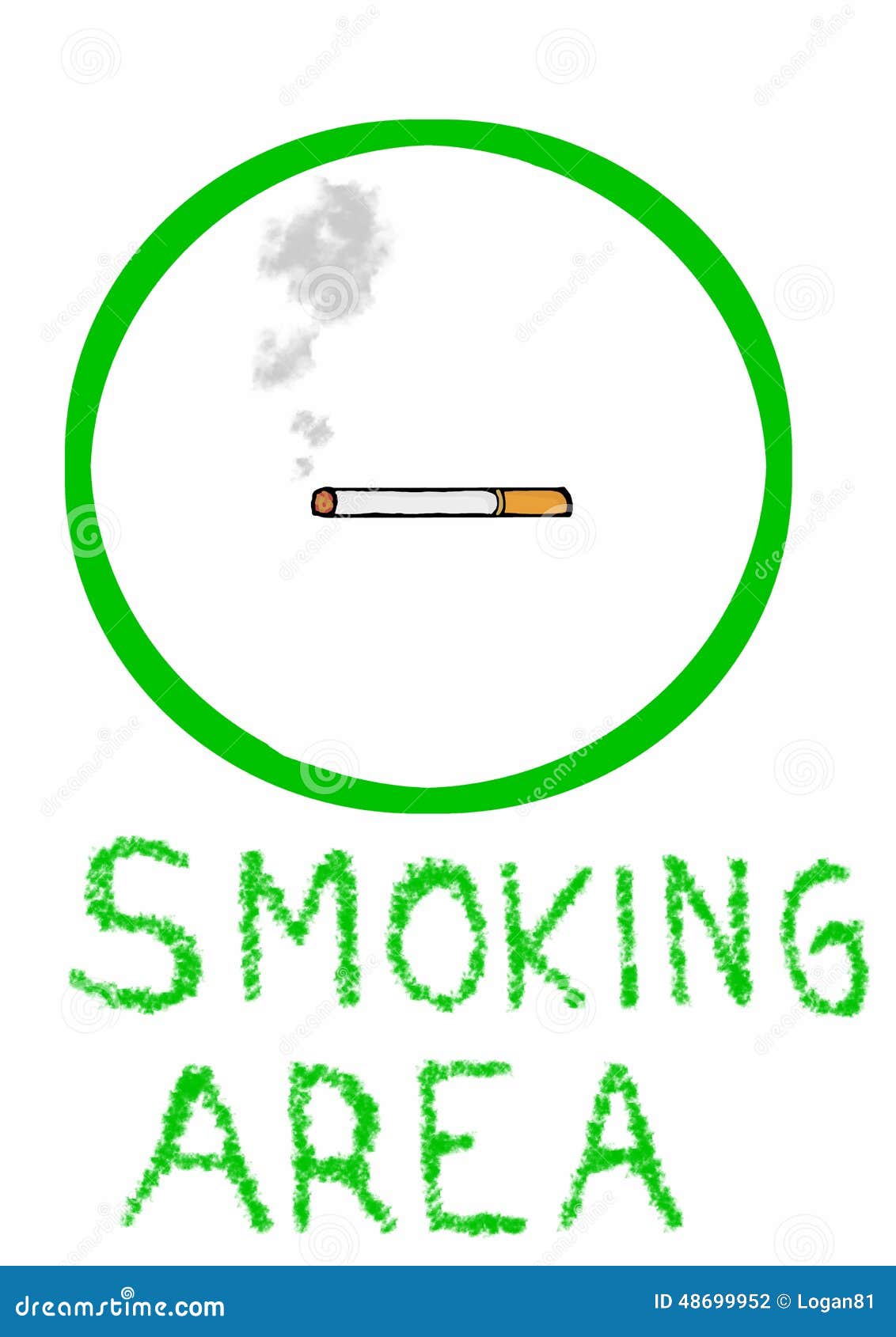 Raucherzone stock abbildung. Illustration von rauchen - 48699952