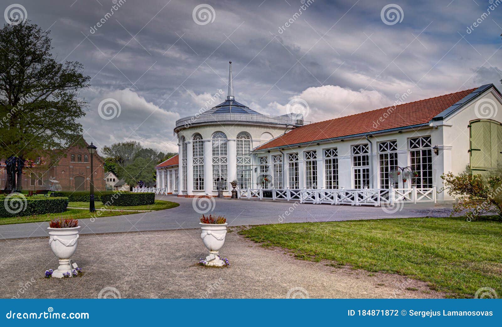 Raudondvaris Manor Castle Facade. Gothic-Renaissance Gentry Residence ...