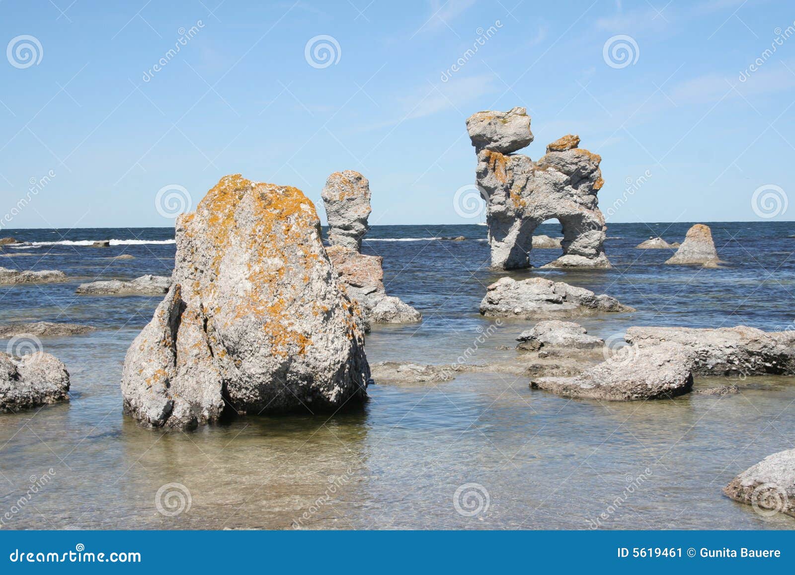 Rauk Field on the Coastline of Gotland Stock Image - Image of formation ...