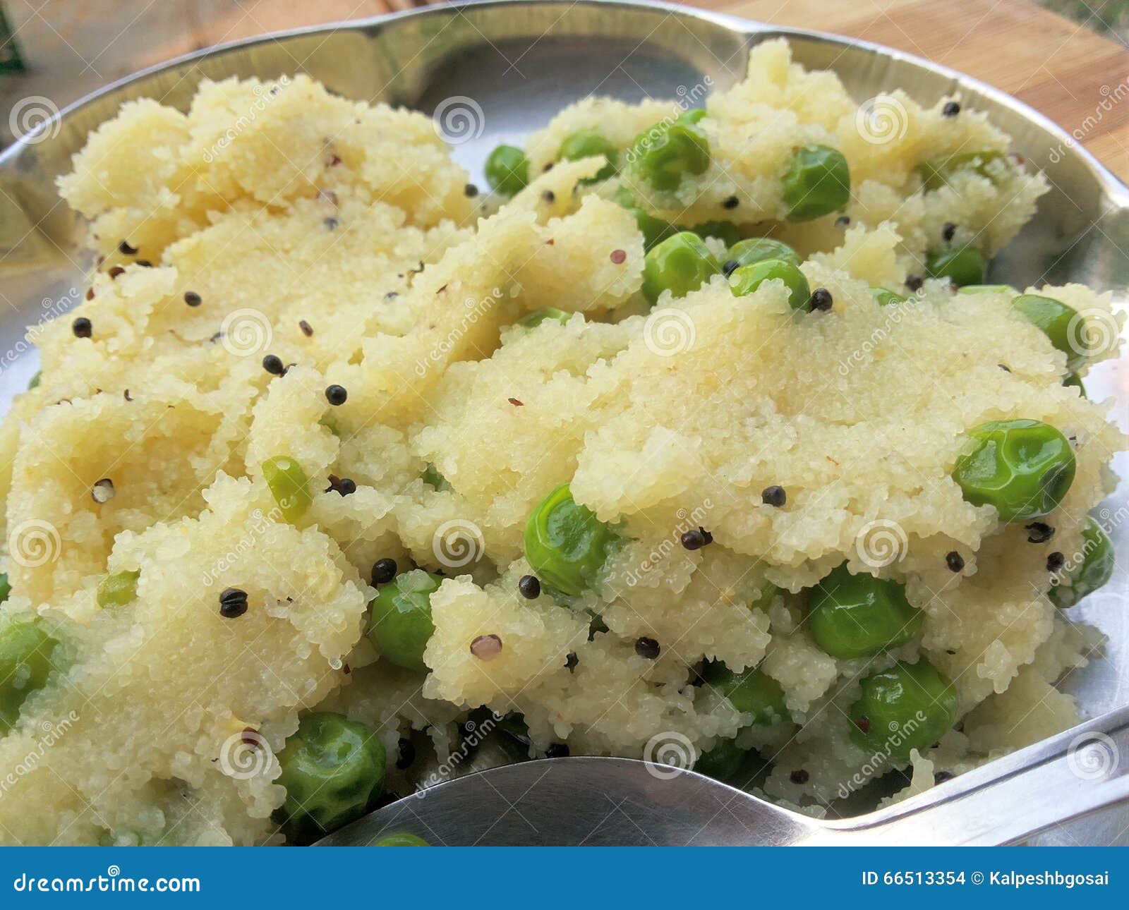 Rava upma in plate stock photo. Image of fried, chili - 66513354