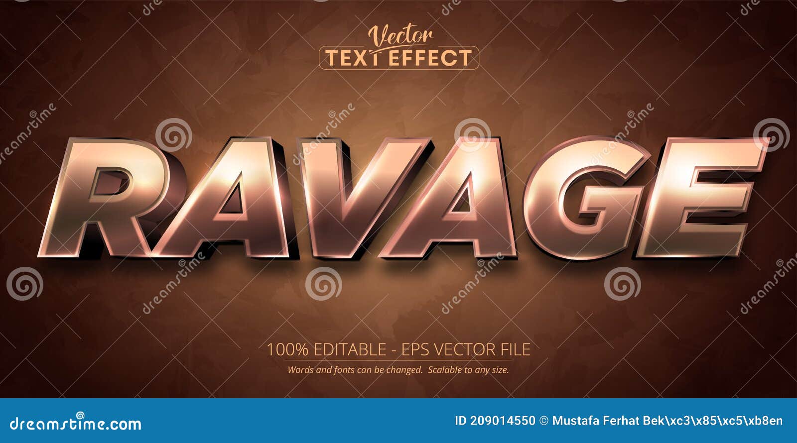 Ravage Text Cartoon Style Editable Text Effect Stock Vector ...