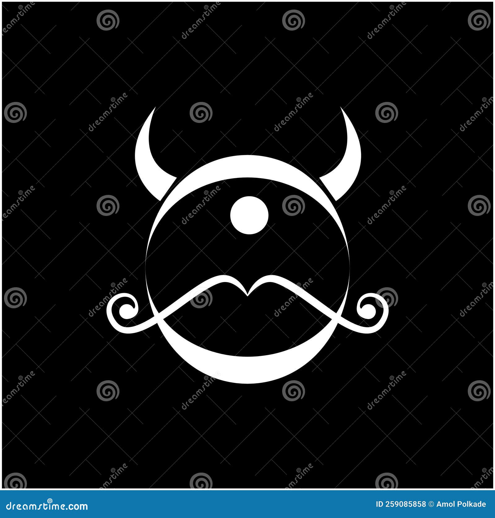 Ravan Face Vector Icon. Evil Ravan Face Stock Illustration ...