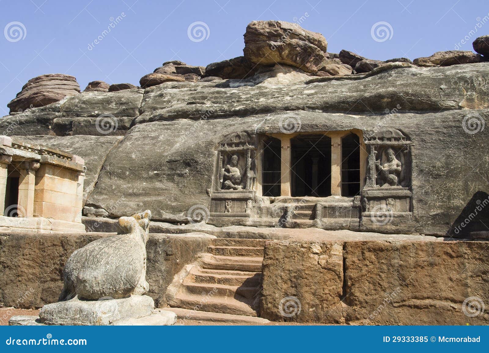 Ravan Pahadi Cave, Aihole stock image. Image of asia - 29333385