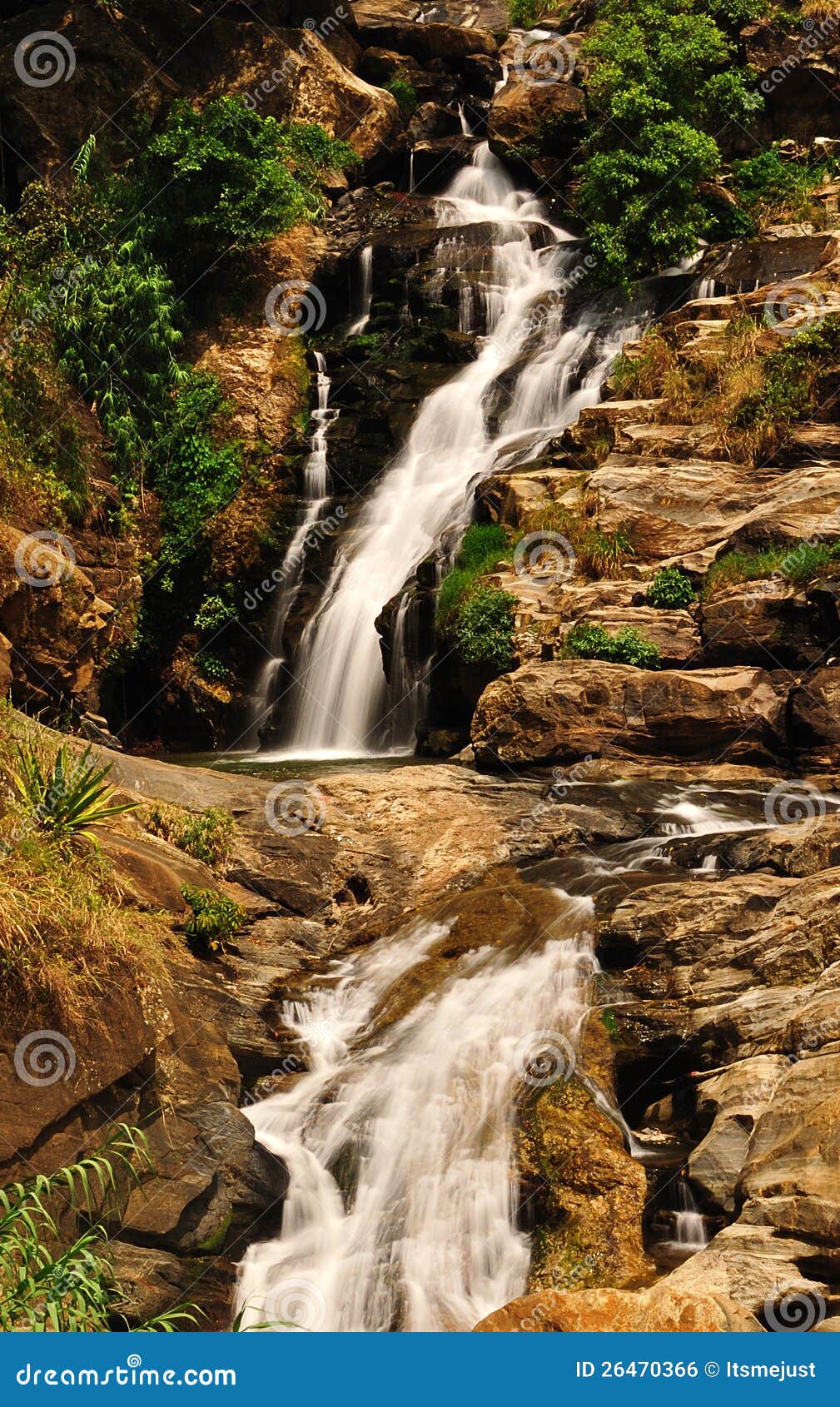 Ravana Falls Near Ella in Sri Lanka Stock Photo - Image of pond, nature ...