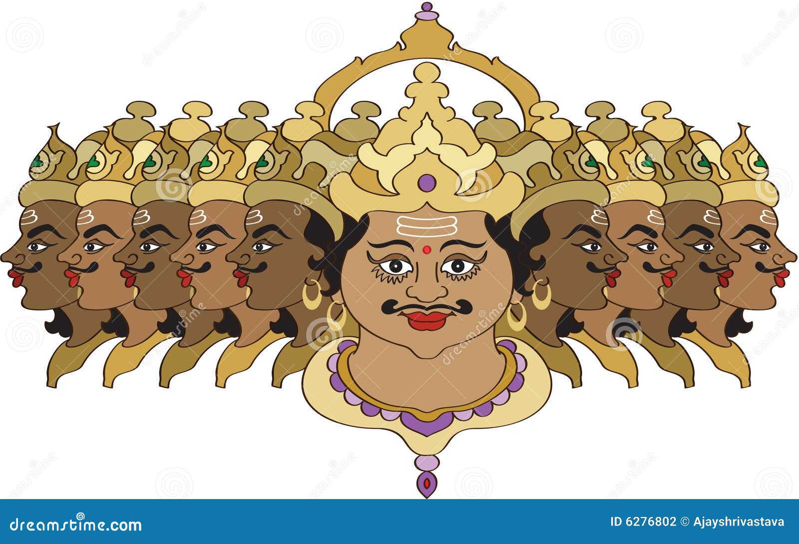 Ravana final stock illustration. Illustration of decorative - 6276802