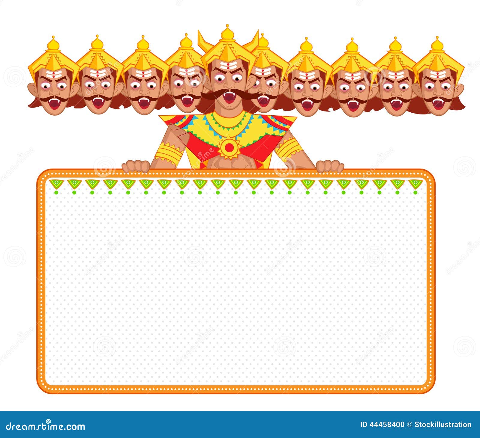 Ravana with Ten Head for Dussehra Stock Vector - Illustration of king ...