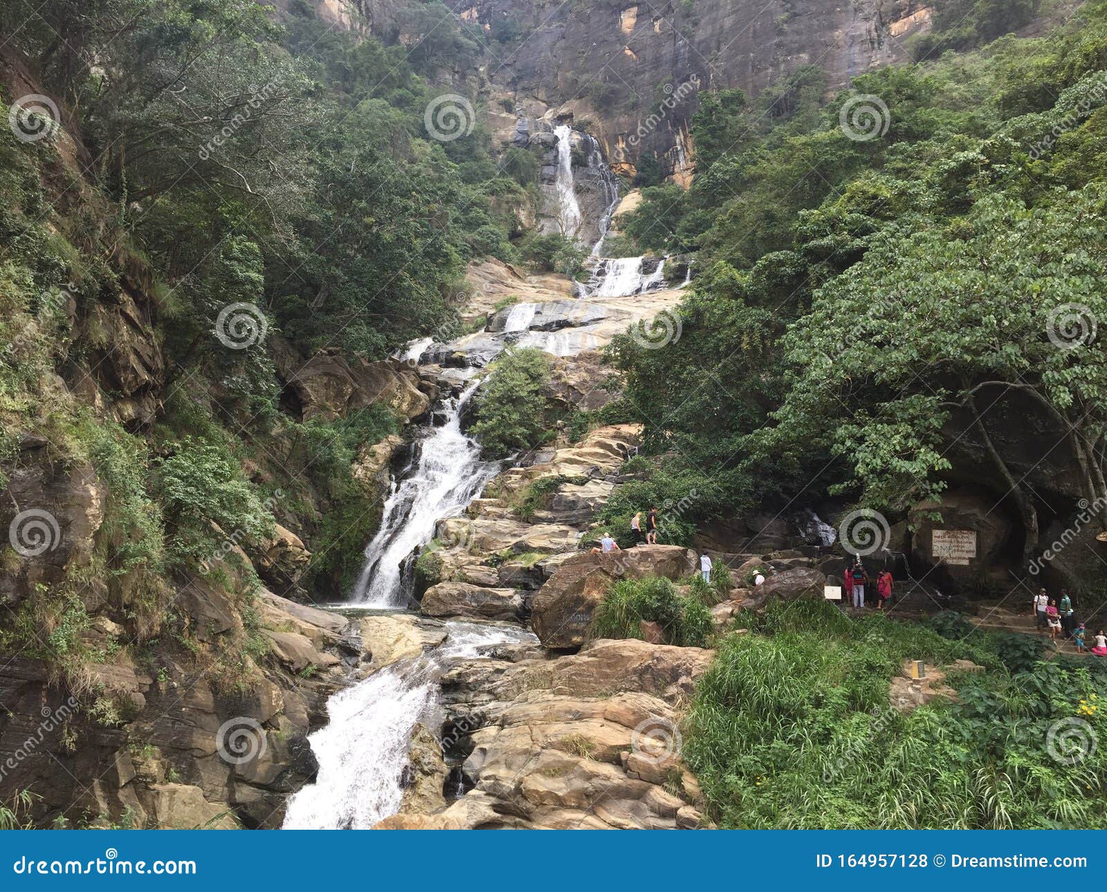 Ravana Waterfalls in Sri Lanka Stock Photo - Image of rock, beautiful ...