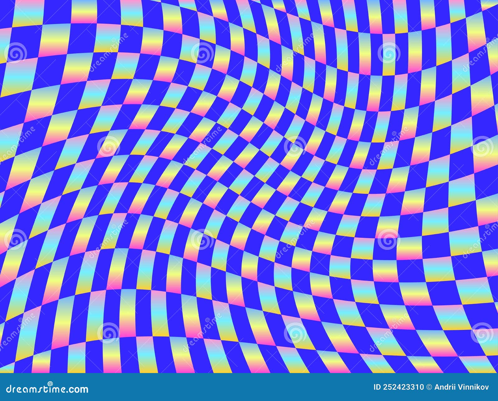 Rave Psychedelic, Acid Trip. Distorted Mesh, Optical Illusion. Bright ...