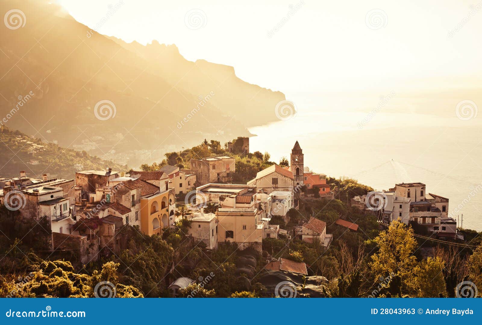 Ravello, Amalfi Coast, Italy. Stock Image - Image of destination, blue ...