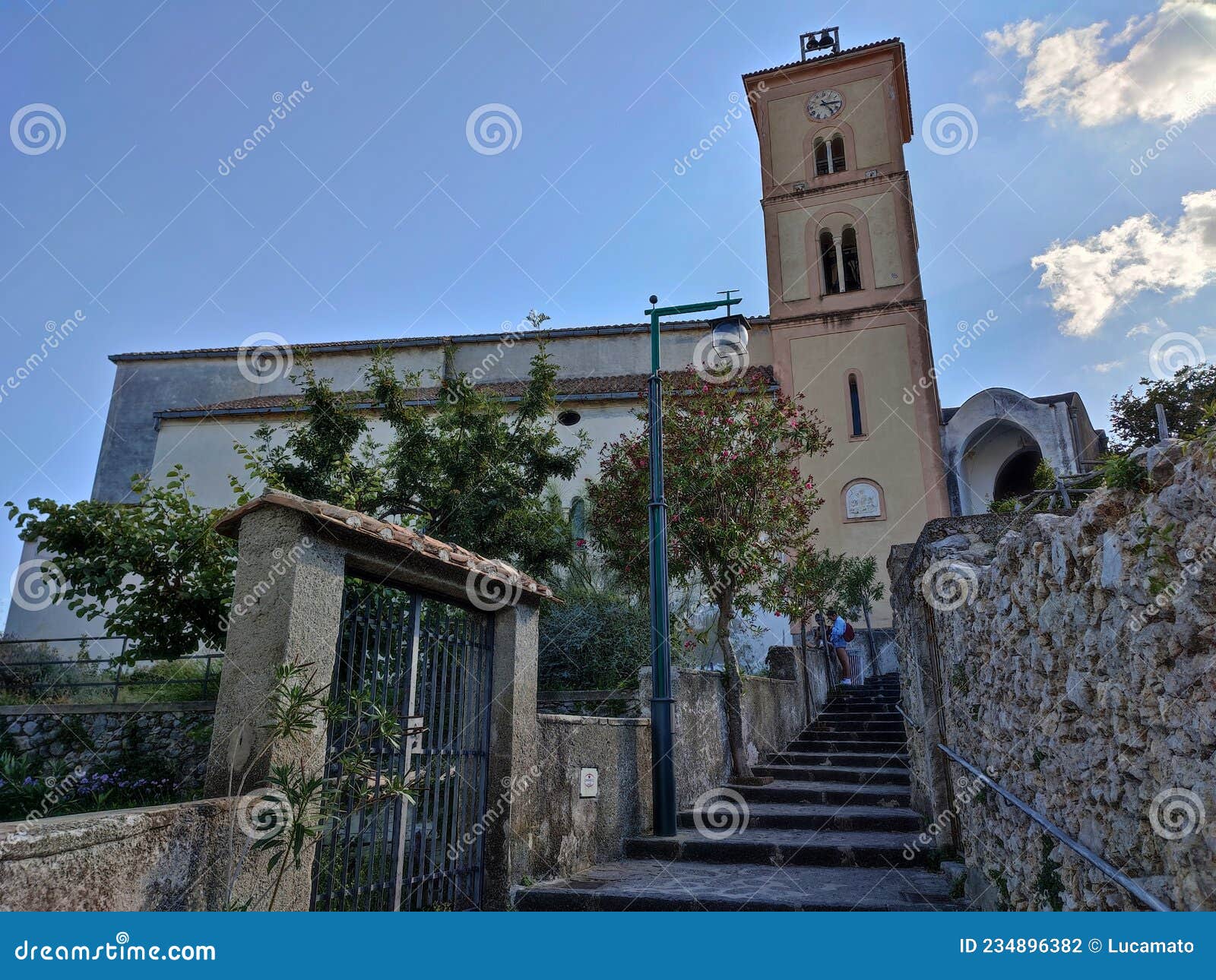 Ravello - Chiesa Di San Francesco Da Via San Francesco Editorial ...