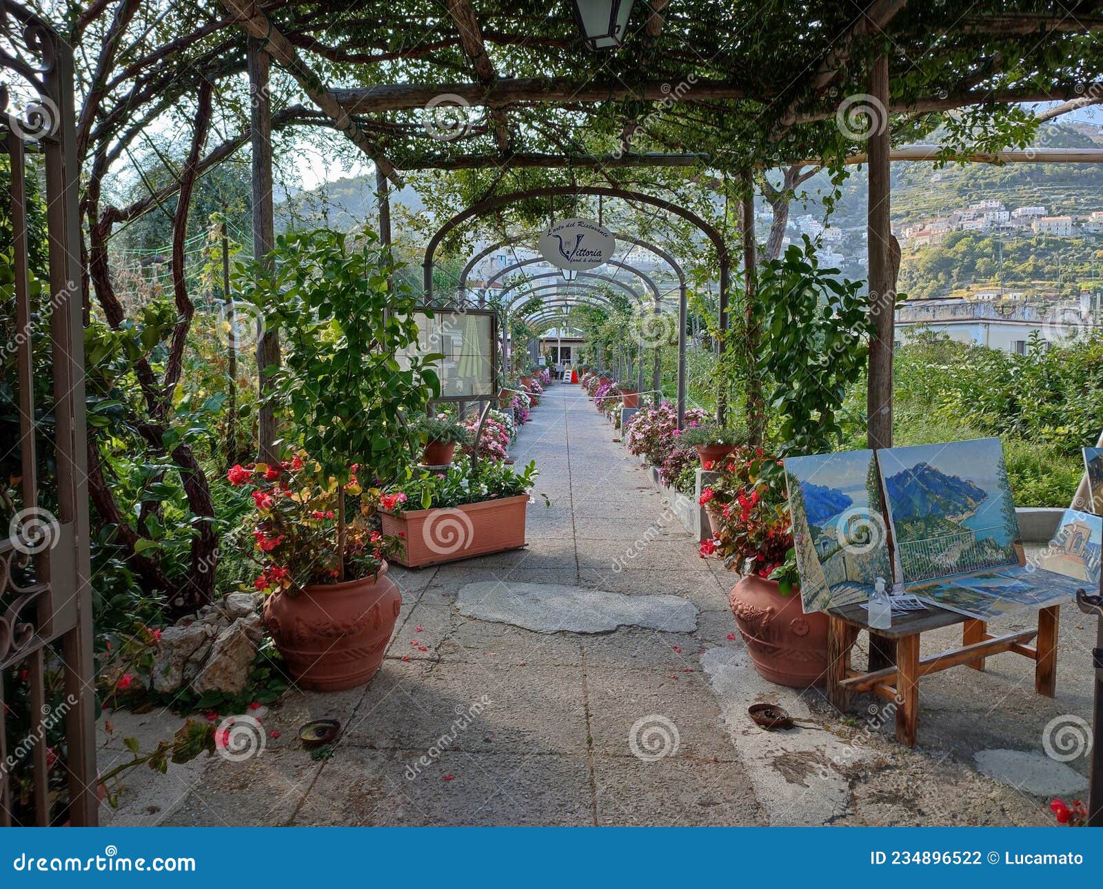 Ravello - Orto Del Ristorante Vittoria Editorial Photography - Image of ...