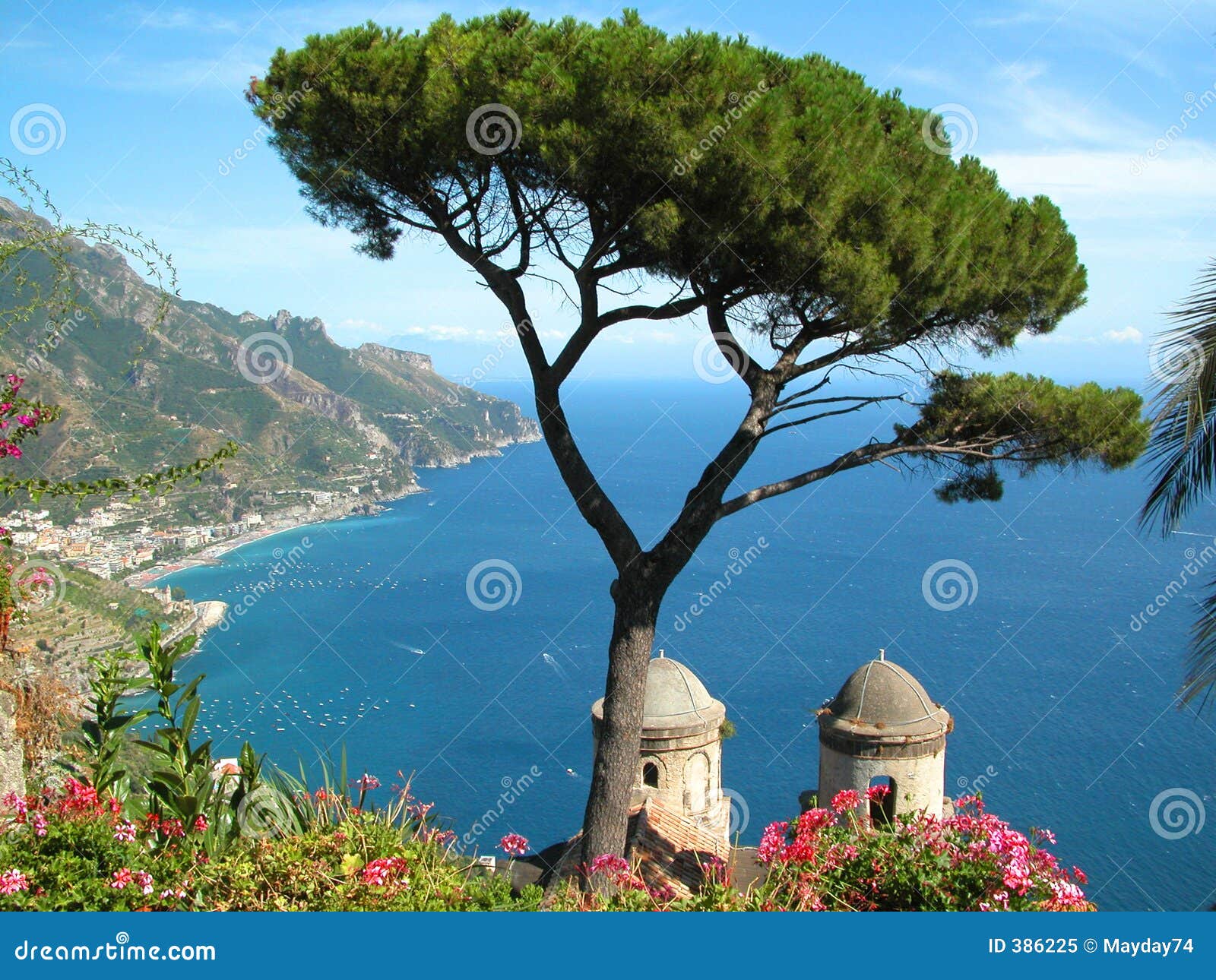 Ravello Rufolo stock image. Image of europe, travel, sunny - 386225
