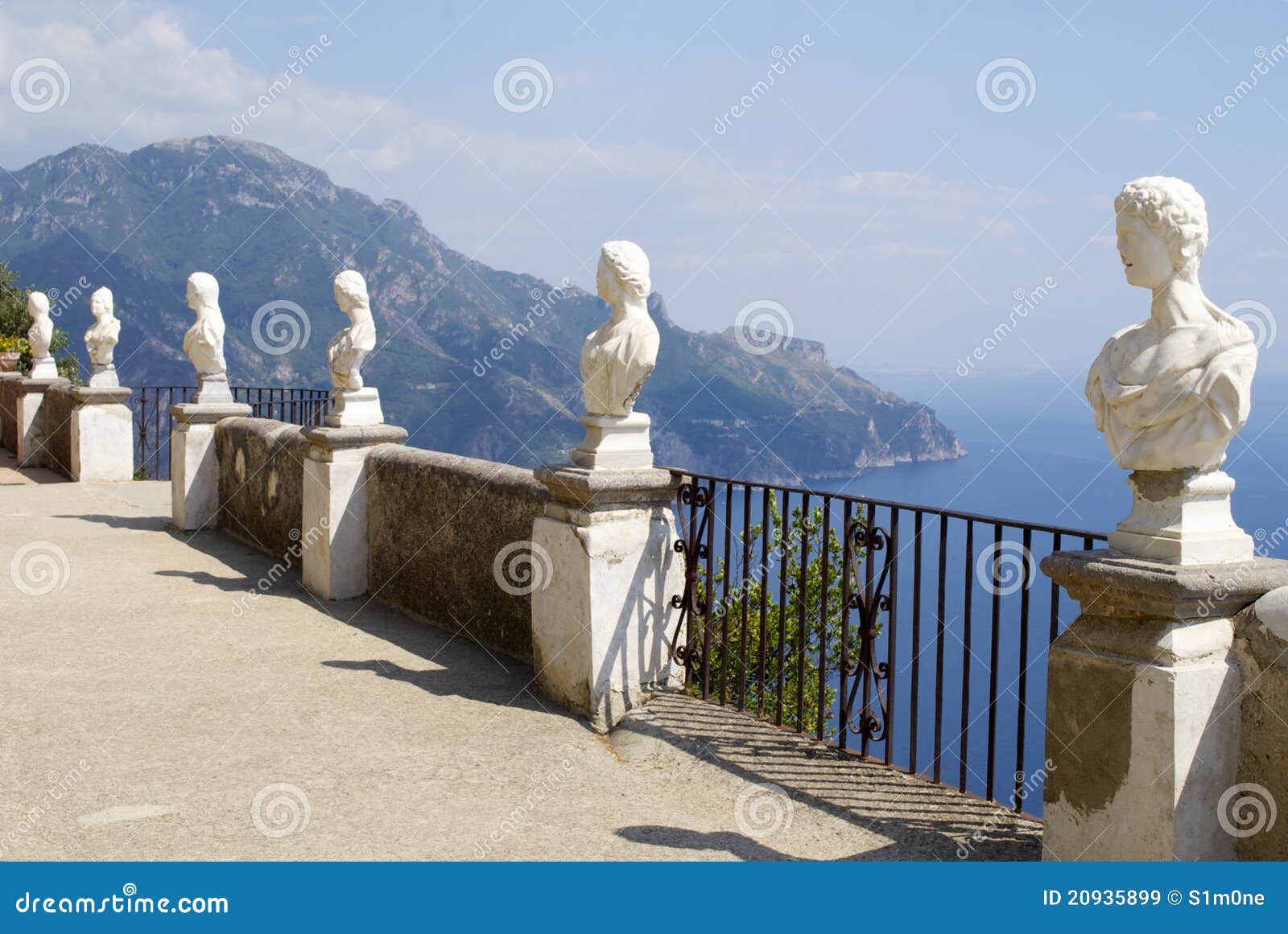 Ravello Villa Cimbrone Balcony Amalfi Coast Stock Image - Image of ...
