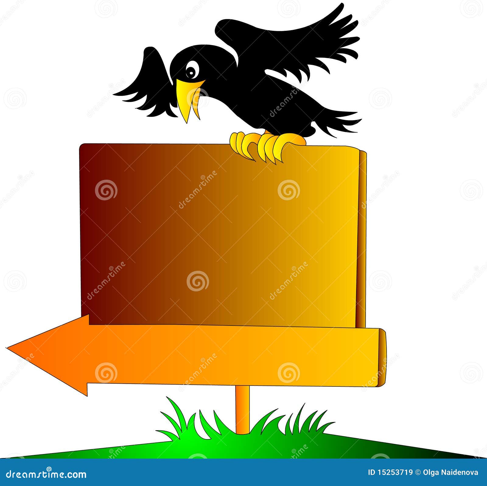 The Raven with arrow stock illustration. Illustration of fight - 15253719