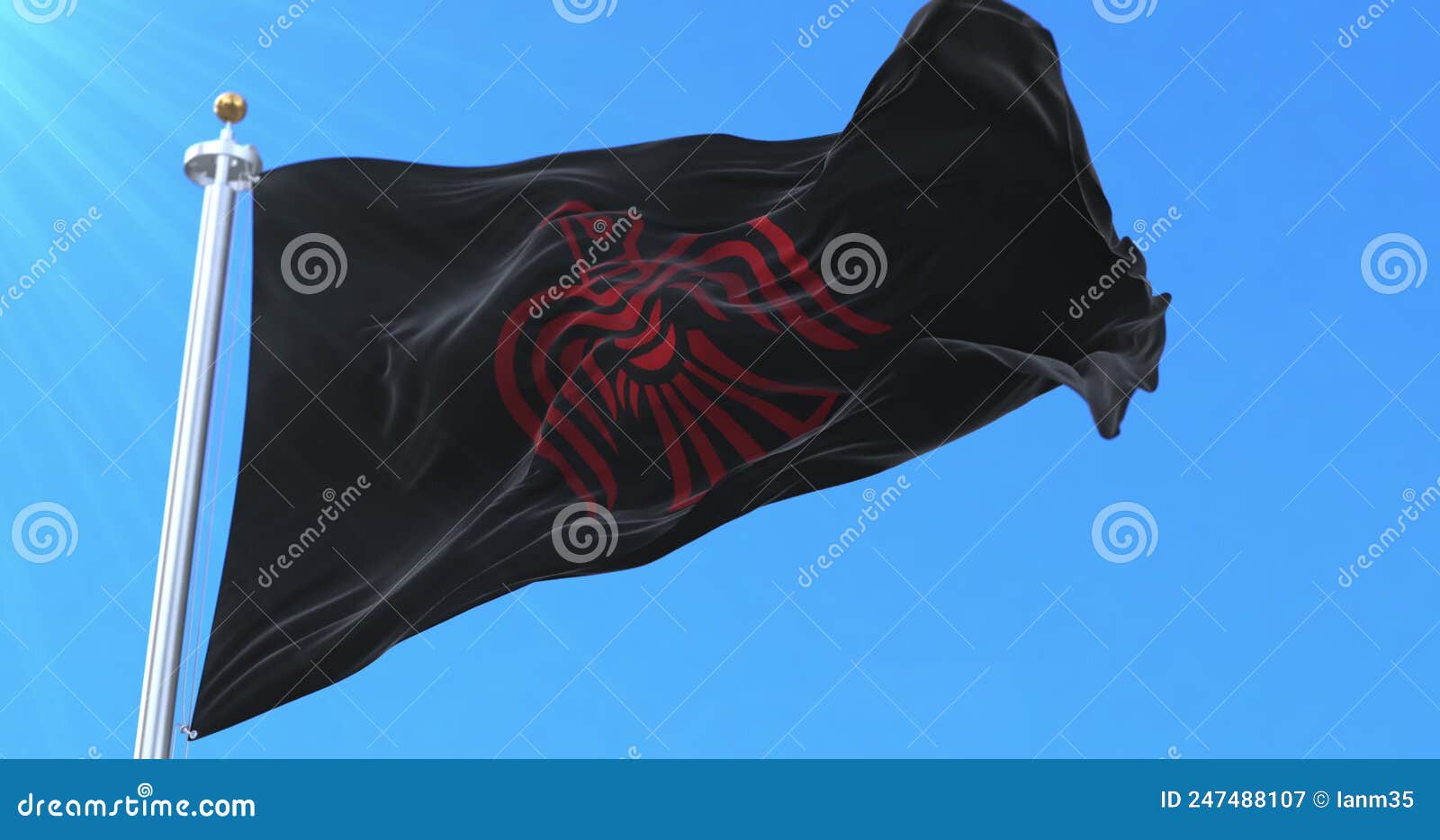 Raven Banner. Loop stock video. Video of flag, nation - 247488107