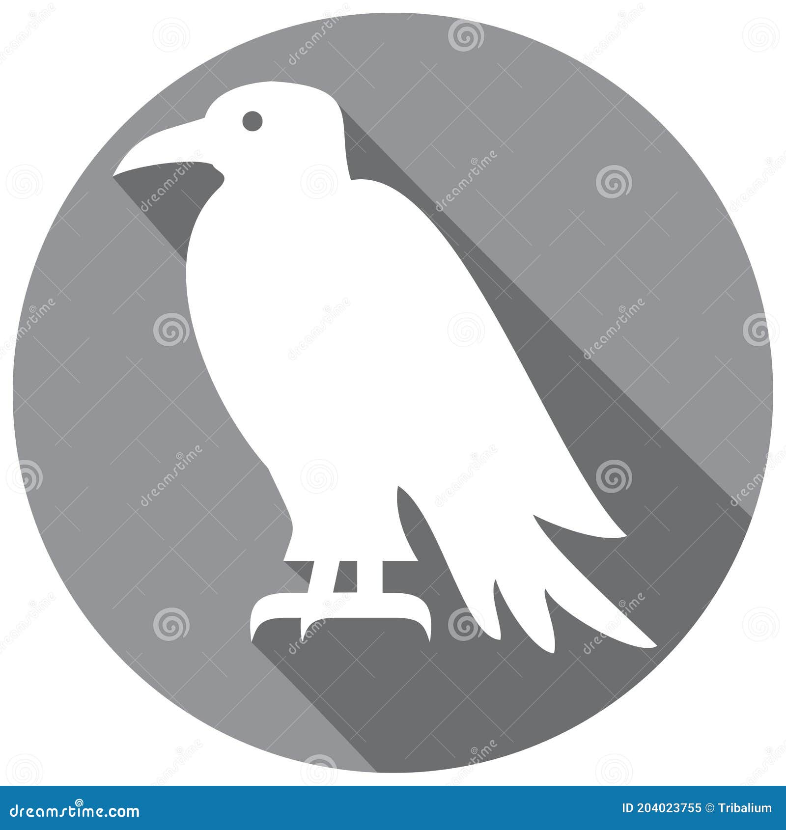 Raven Bird Flat Icon Vector Illustration Stock Vector - Illustration of ...
