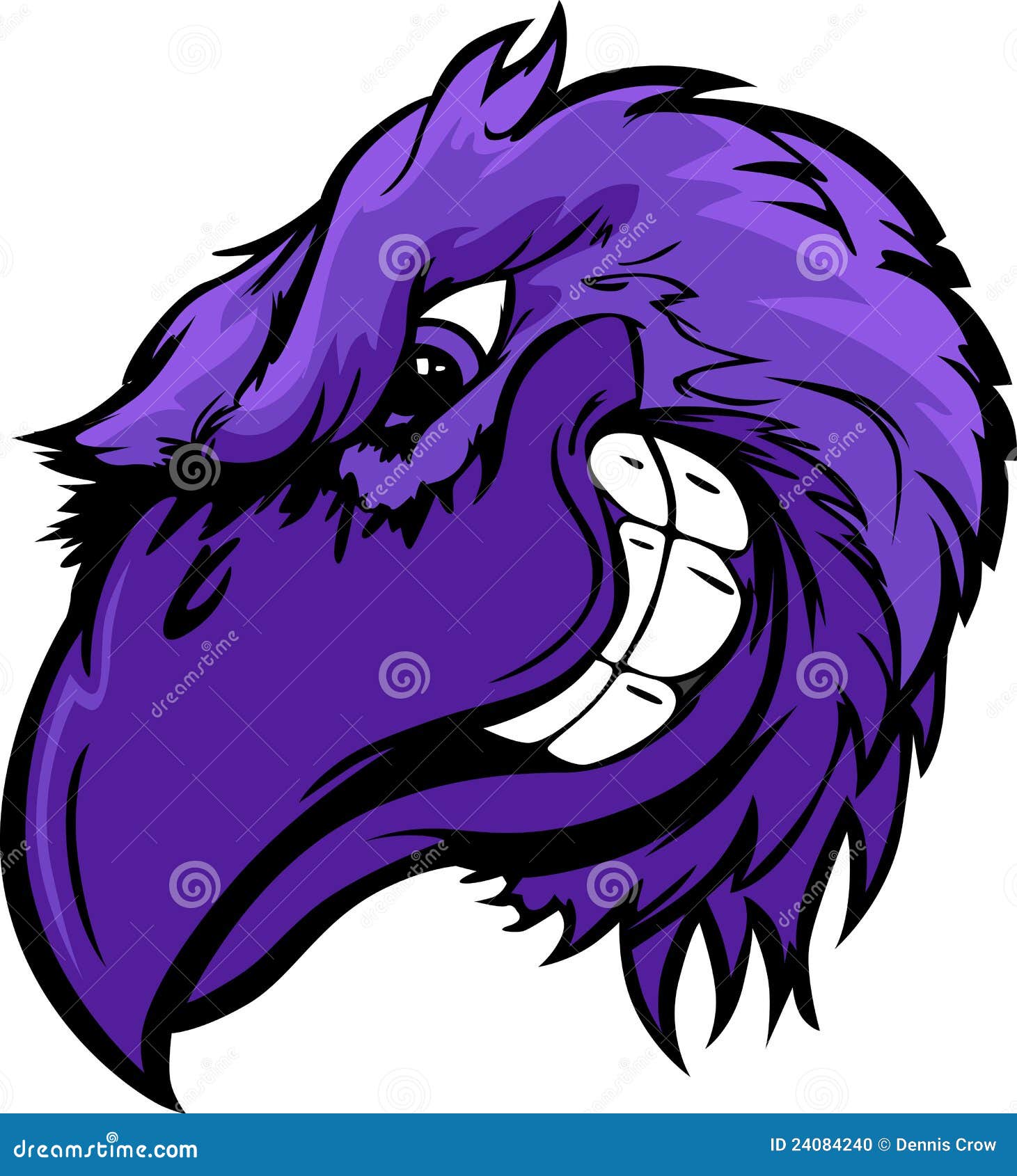 Raven Bird Head Cartoon Illustration Stock Photo - Image: 24084240