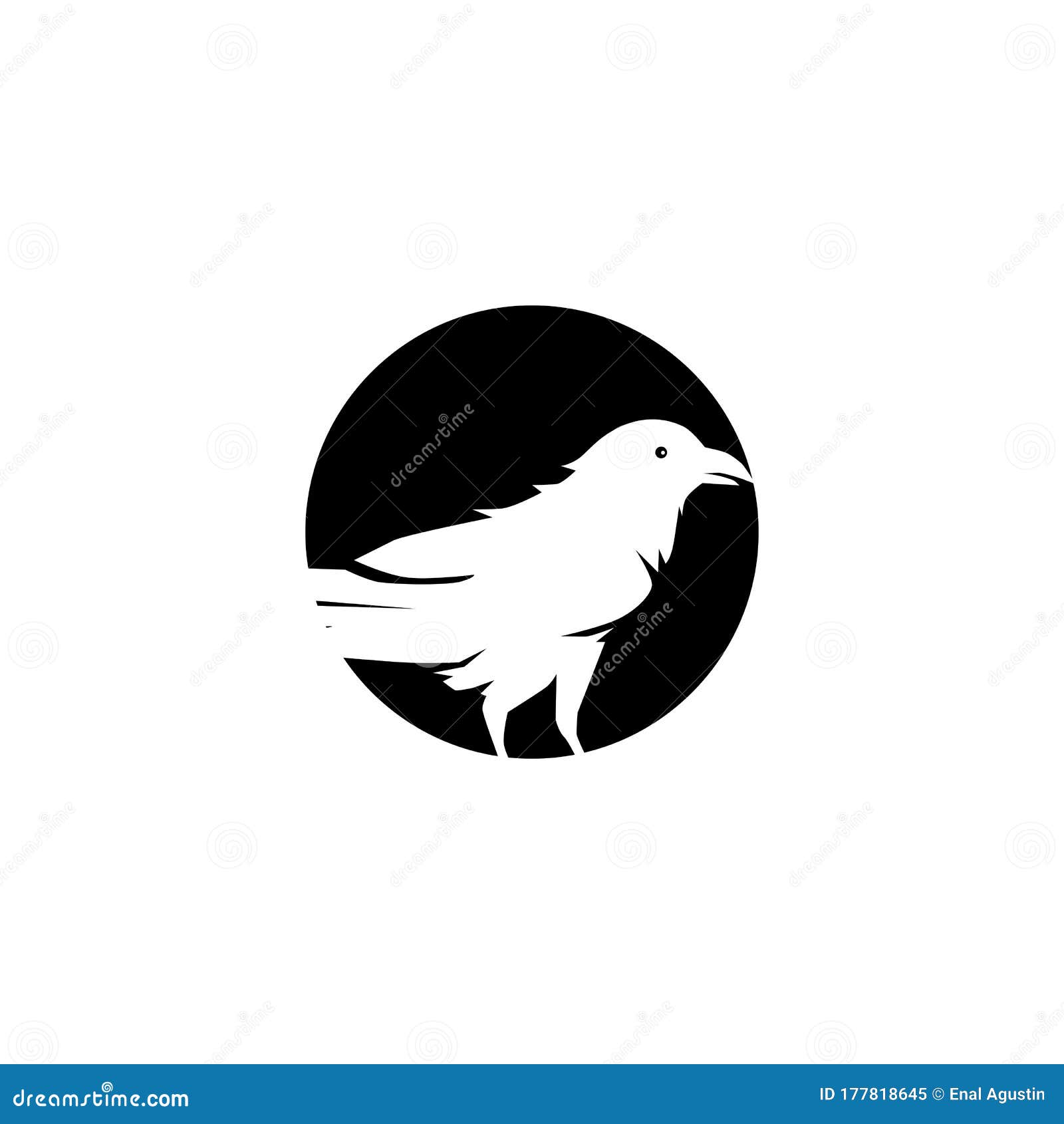 Raven Bird Icon Logo Design Vector Stock Vector - Illustration of ...
