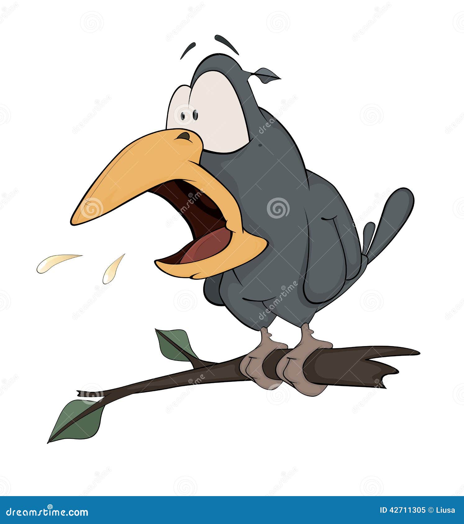 Raven Cartoon Stock Vector - Image: 42711305
