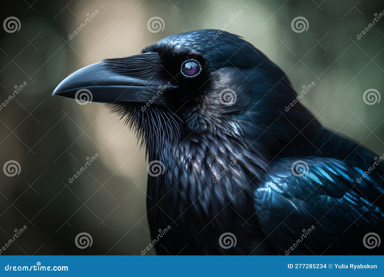 Raven Closeup Corvus. Generate Ai Stock Illustration - Illustration of ...