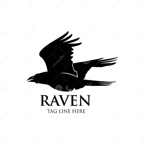 Raven Fly Logo Icon Vector Design Raven Stock Illustration ...