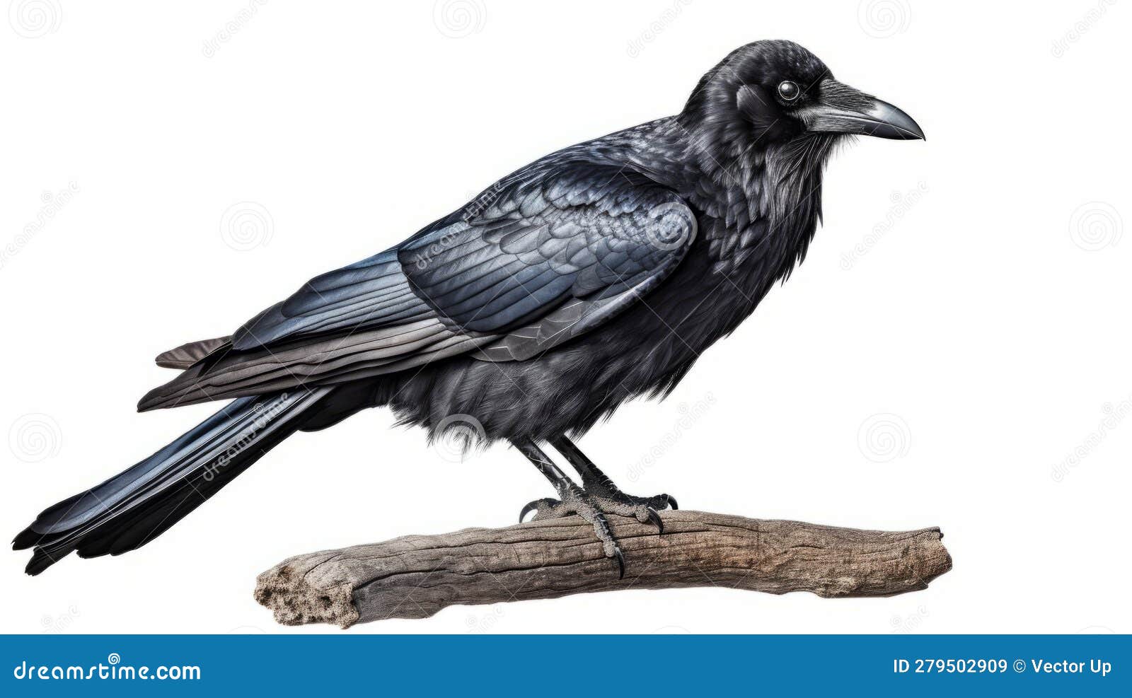 Raven Isolated on White Background. Generative AI Stock Illustration ...